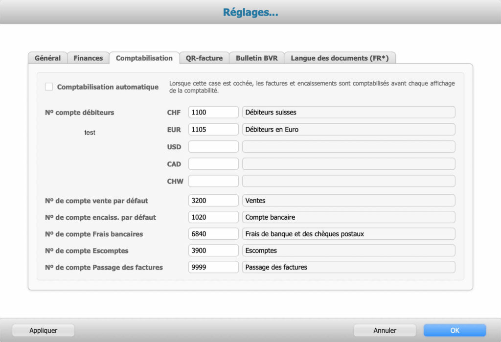 Facturation - ComptaBase